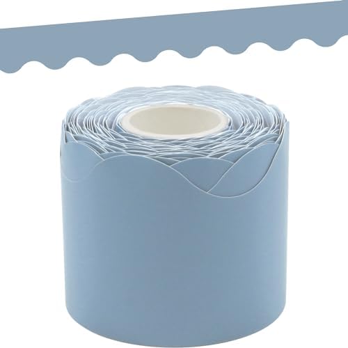 Amazon.com: Teacher Created Resources Cottage Blue Scalloped Rolled ...