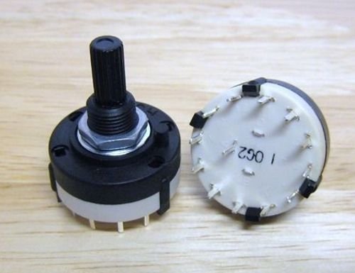 24p One Pole 12 Position PANEL Mount ROTARY SWITCH 1P12T: Amazon.com ...