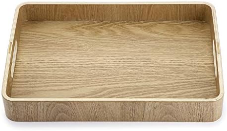 SUMTREE Wood Decorative Wooden Serving Organizer Breakfast Dinner Food ...