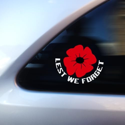 Lest We Forget Sticker, Poppy Car Sticker, Vinyl Decal Sticker, Car ...