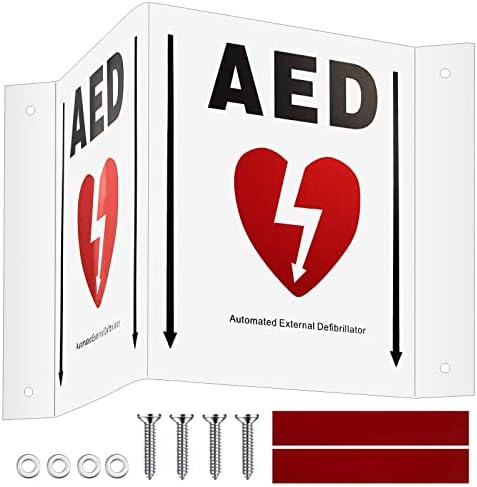 Amazon.com: Kigley 1 Set AED Projection Sign 3D AED Defibrillator Sign ...
