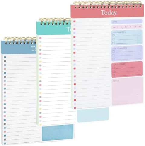 2 Pack To Do List Notebook, Undated Daily Planner Notepad A5 To Do List ...