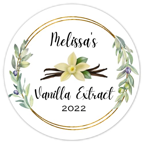 Amazon.com: Custom Vanilla Extract Labels, Green Vines Design, Homemade ...