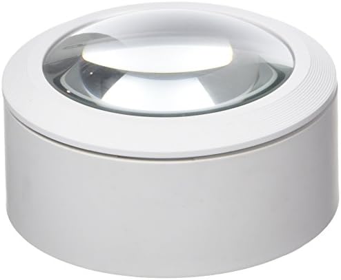 5X Desktop Reading Magnifier with 3 LED Oversized Dome Handheld ...