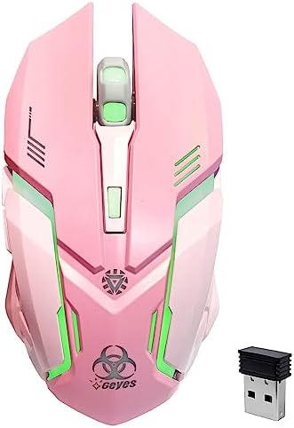 Amazon.com: DAREU Sakura Pink Wireless Gaming Mouse with Charging Dock ...
