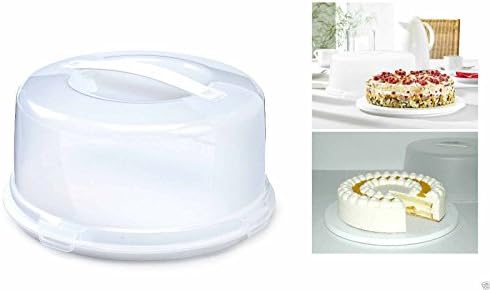 Optimal Products Large Round Transparent Cake Storage Carrier Box ...