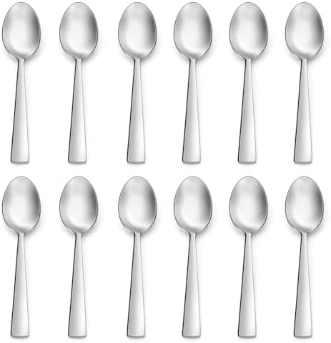 Herogo Teaspoons, Stainless Steel Teaspoons Set of 12, 14 cm Coffee ...