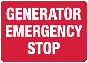 Amazon.com: Generator Emergency Stop Safety & Compliance - OSHA & ANSI ...