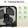 Amazon.com: shinic 2 Packs 10" Tabletop Box Fan, 2 Speeds, Quiet Table ...