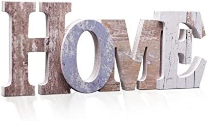 Amazon.com: TIMEYARD Rustic Wood Home Sign Decor, Decorative Word Signs ...