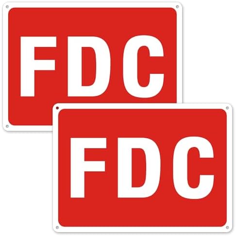 Amazon.com: FDC Sign, 2 Pack FDC Sign Outdoor Aluminum Metal Sign, FDC ...