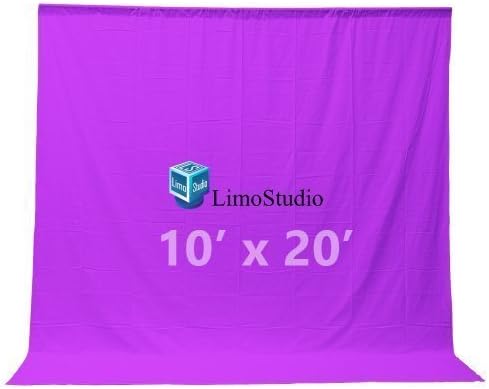 Amazon.com : LimoStudio Photography Backdrop 10 x 20 Ft Purple Muslin ...