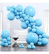 Amazon.com: PartyWoo Metallic Light Blue Balloons 130 pcs Different ...
