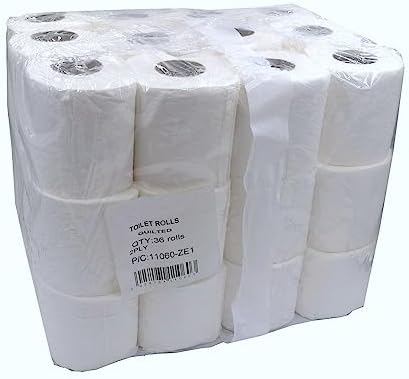 36 Rolls Economy Soft 2Ply Toilet Paper | White Quilted Comfort Tissue ...