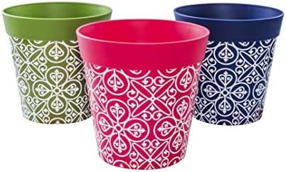 Hum Flowerpots, 22cm set of 3, variety of colours and sizes, indoor ...