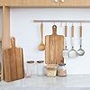 10 Pcs Acacia Wood Cutting Board with Handle, Large Wood Serving Board ...