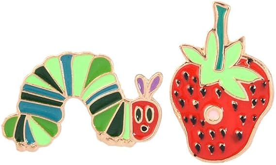 Amazon.com: SET OF 2 Hungry Hungry Caterpillar Pin/ Brooch for Women ...