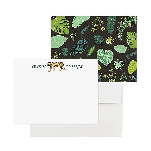 Amazon.com: Personalized Tiger Note Cards with Envelopes, Kids Jungle ...