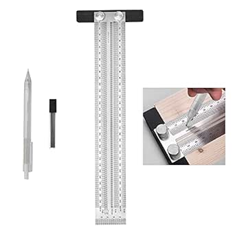 JUNMEIDO T‑Type Ruler Stainless Steel Scribing Ruler High Precision ...