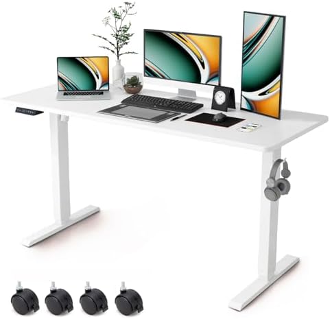 Amazon.com: Win Up Time Whole Piece Top Manual Standing Desk Adjustable ...