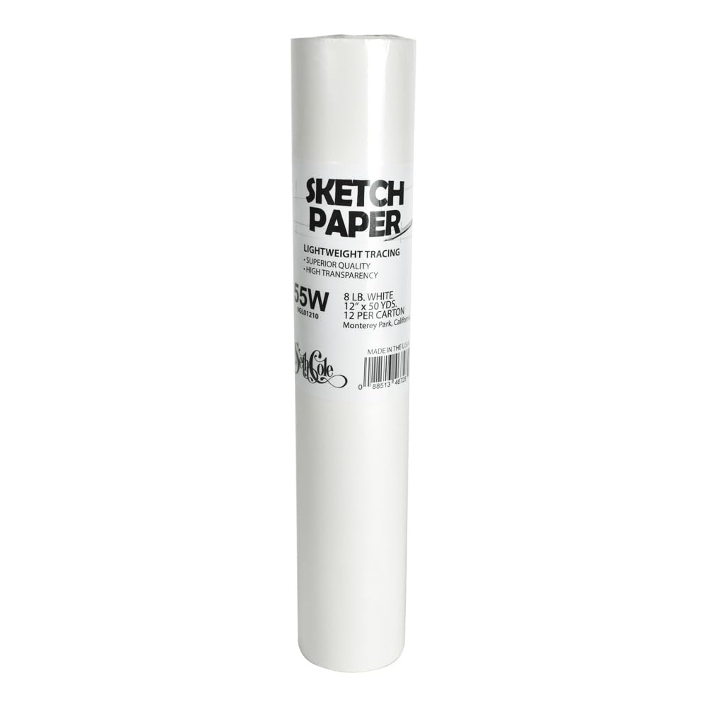 White Sketch Tracing Paper 12 Inch X 50 Yard Roll : Amazon.in: Home ...