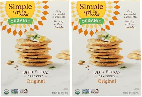 Amazon.com: Simple Mills Organic Seed Crackers, Original, Gluten Free ...