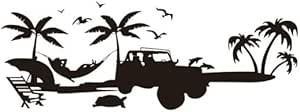 Amazon.co.jp: Black Dashboard Decal Glove Box Beach Scenery Vinyl ...