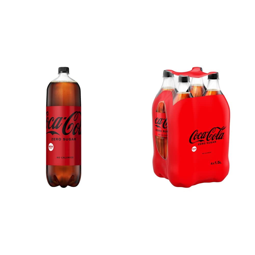 Buy Coca Cola Zero Sugar Fizzy Drink, 2L & Zero Sugar, 4 x 1.5L Online ...