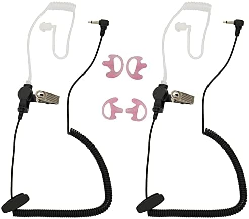Amazon.com: 2 Pack 3.5mm Receiver/Listen Only Acoustic Tube Headset ...