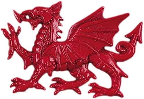 Welsh Fridge Magnet Red Dragon Souvenir Gift Wales Resin Handmade Cymru ...