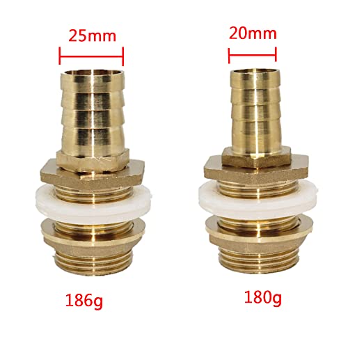 Brass Water Tank Hose Connectors Adapter, Male Threaded Bulkhead Fitting Adapter to Garden Water ...