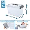 Amazon.com - Citylife 4 Packs 6 QT Storage Bins with Lids Clear Plastic ...