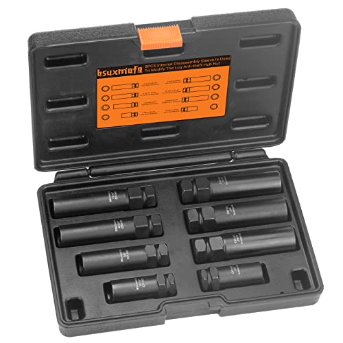 Snapklik.com : 8PCS Wheel Lock Removal Kit Tool, SAE Metric Lug Nut ...