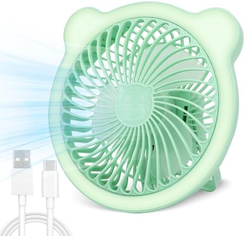 Amazon.com: QANYI Desk Fan Lamp, 3 Speeds with Strong Airflow, 7 Inch ...