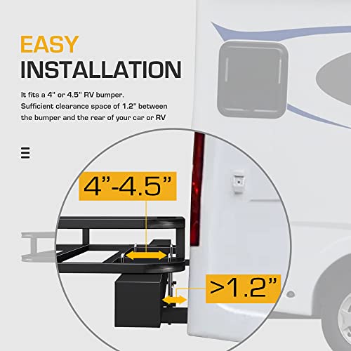 Snapklik.com : ARKSEN 32 X 26 Inch Bumper Mounted Cargo Rack Carrier ...