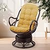 Amazon.com: Wickerix Lounge Swivel Rocking Java Chair Natural Rattan ...