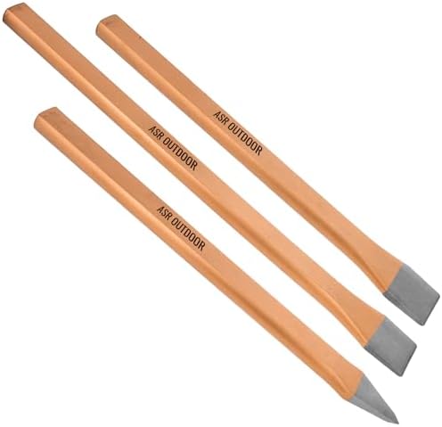 ASR Outdoor 3pc Heavy Duty Cold Steel Chisel Set Geology Tools Rock ...