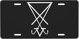 Amazon.com: bsapp Occult Sigil of Lucifer Satanic License Plate License ...