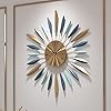 Amazon.com: YISITEONE Large Wall Clock Metal Decorative, Mid Century ...