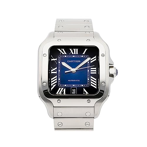 Introducing the Stunning CARTIER Santos Blue Dial Watch! - Watch Savvy Zone