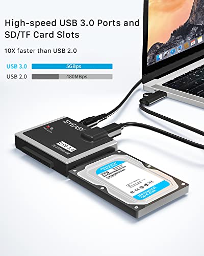 BYEASY Adaptateur SATA/IDE USB 3.0, lecteur de disque dur avec USB A et ...