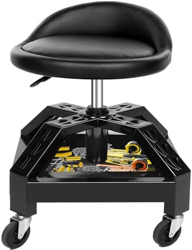 Amazon.com: JEGS Heavy-Duty Swivel Shop Stool | 330 lb. Capacity ...