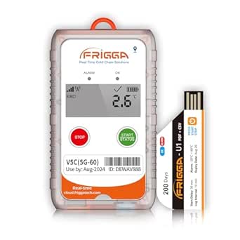 Frigga Single Use Temperature Logger Real-Time V5C & USB Data Logger U1: Amazon.com: Industrial ...