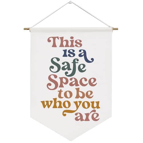Amazon.com: Safe Space Wall Hanging,Therapy Office Wall Decor,Bulletin ...