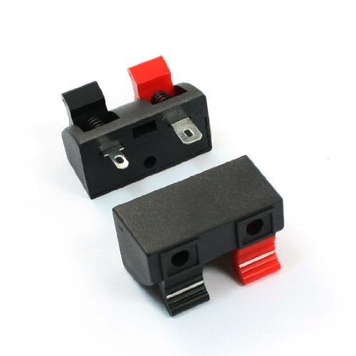 BIG BOOM® 2 Pcs Red Black 2 Way 2 Pin Spring Clip Speaker Terminals 35 ...