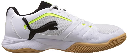 Buy Puma Men's Ballesta White-Black-Fluro Yellow Running Shoes - 5 UK ...