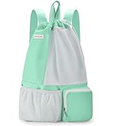 Amazon.com | BAVELOE Drawstring Backpack with Mesh Pocket Water ...