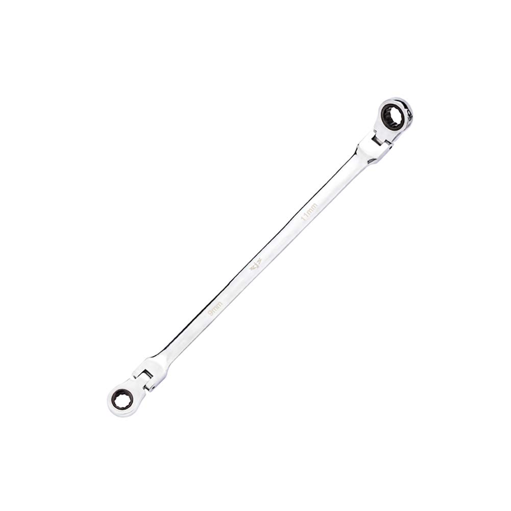 WE-POLUJ 6-Piece Metric 8mm - 19mm Extra Long Gear Ratcheting Wrench ...