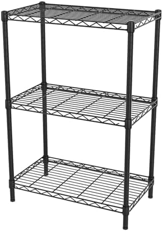 Amazon.com: Amazon Basics 3-Shelf Adjustable Heavy Duty Steel Wire Rack ...