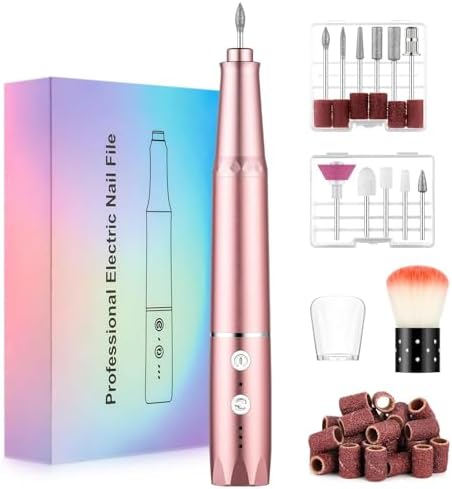 Amazon.com: KIARYUOLL Cordless Electric Nail Drill Kit, Portable ...